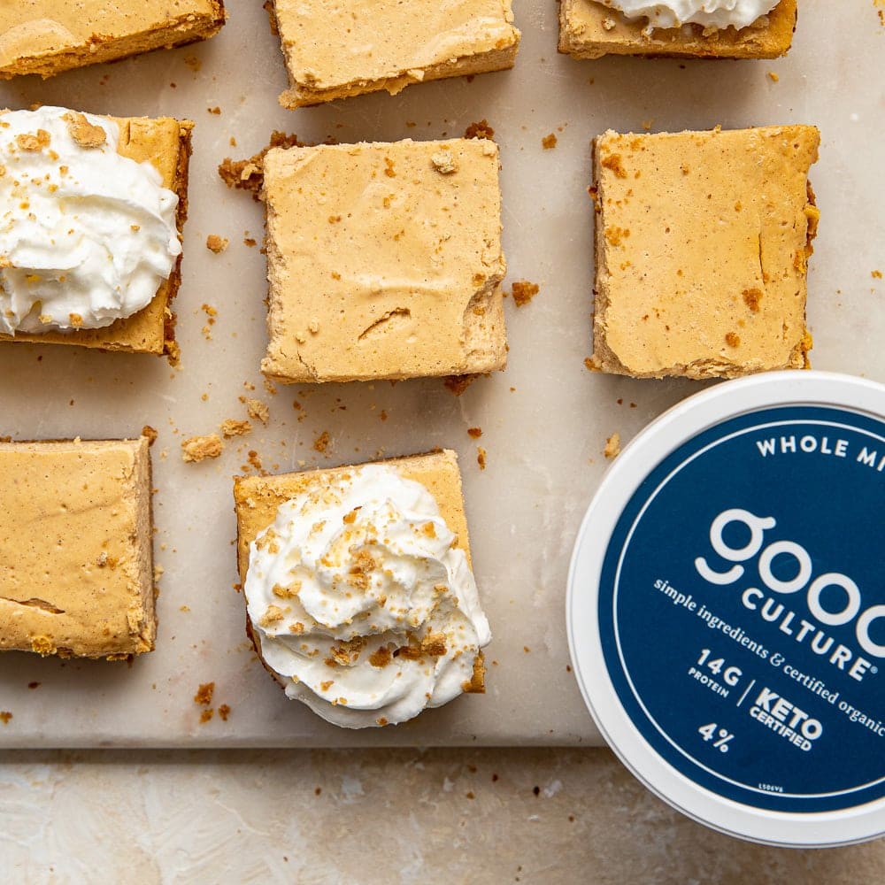 Pumpkin Cheesecake Bars - Good Culture